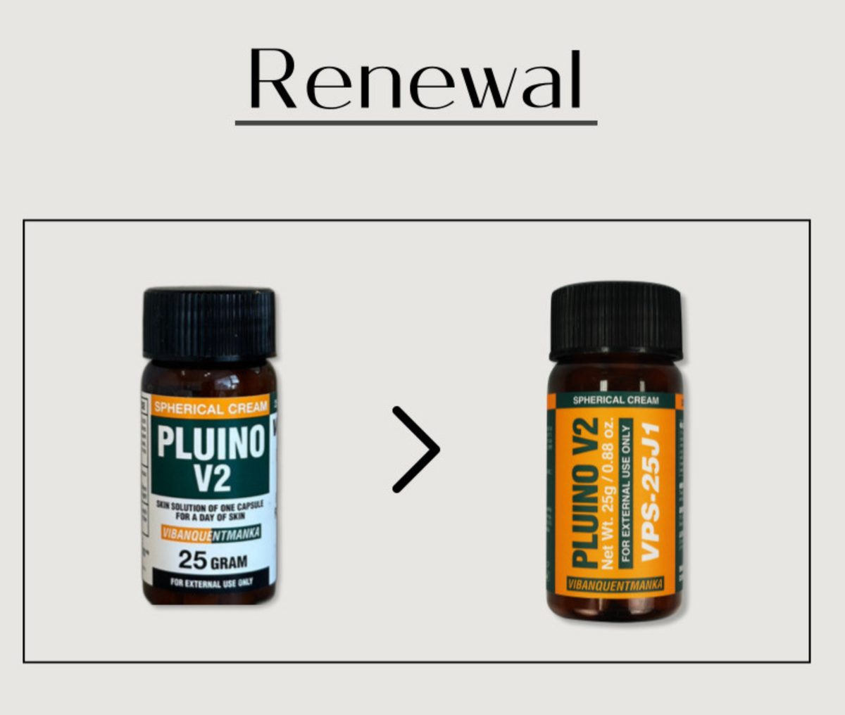 Renewal VQM Fluino V2 25g, VIBANQUENTMANKA cream – VEGAMONO