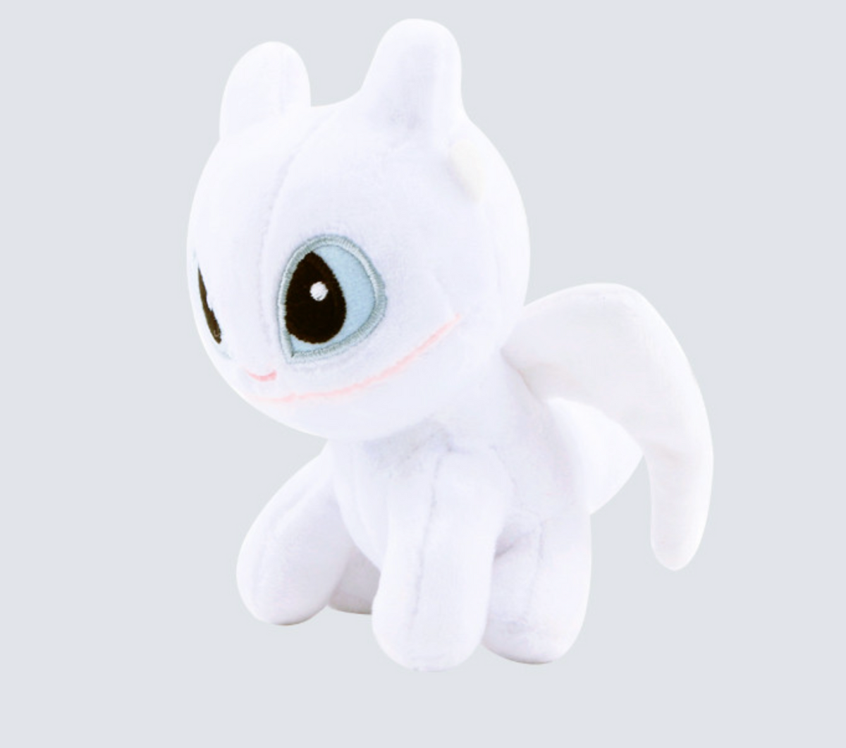 How To Train Your Dragon 3 Light Fury Plush Doll Sitting Keyring 12cm ...